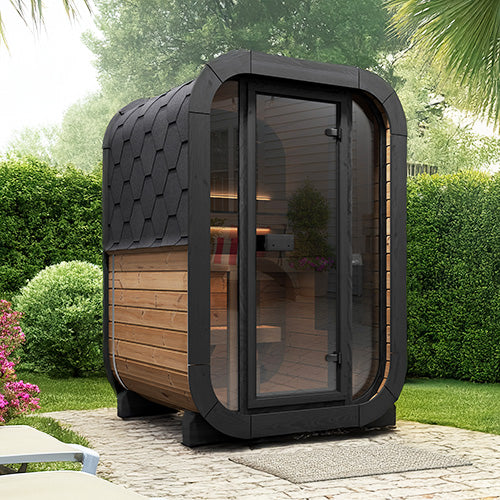 SaunaLife Model CL3G 2 Person Cube-Series Outdoor Sauna Kit